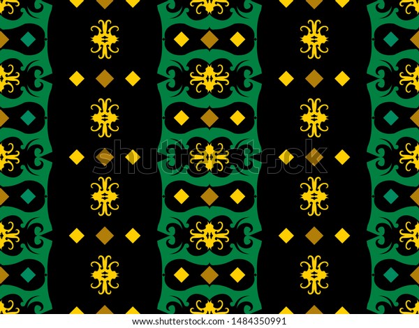 Pattern Borneo Batik Style Traditional Indonesian Stock Vector (Royalty ...