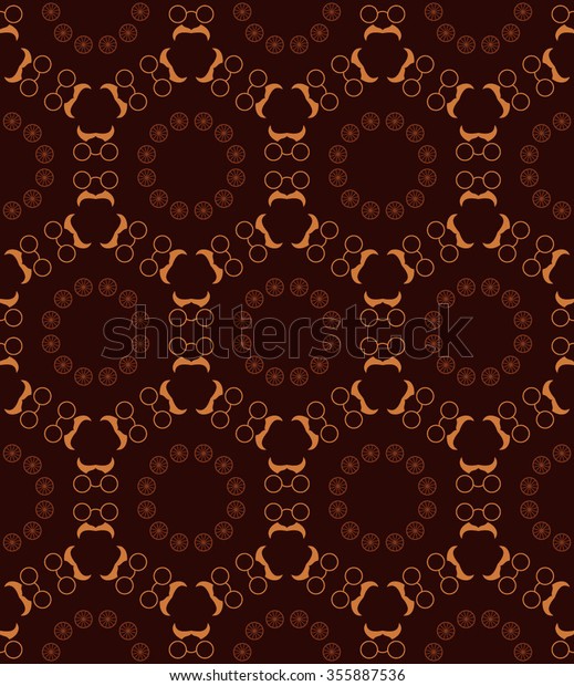 Pattern Charkha Glasses Mustache Mahatma Gandhi Stock Vector (Royalty ...
