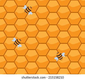 Pattern Cute Honeycomb Pattern Vectorendless Texture Stock Vector ...