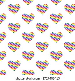 Pattern Heart Rainbow Colorful Lines Vector Stock Vector (Royalty Free ...
