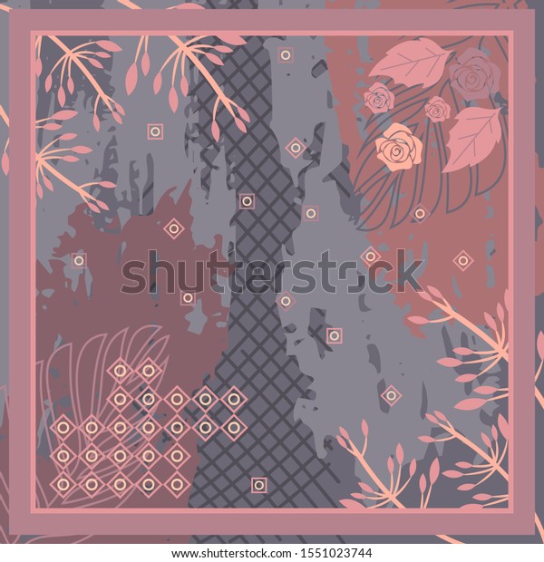 Pattern Hijab Motif Design Abstract Foliage Stock Vector (Royalty Free ...