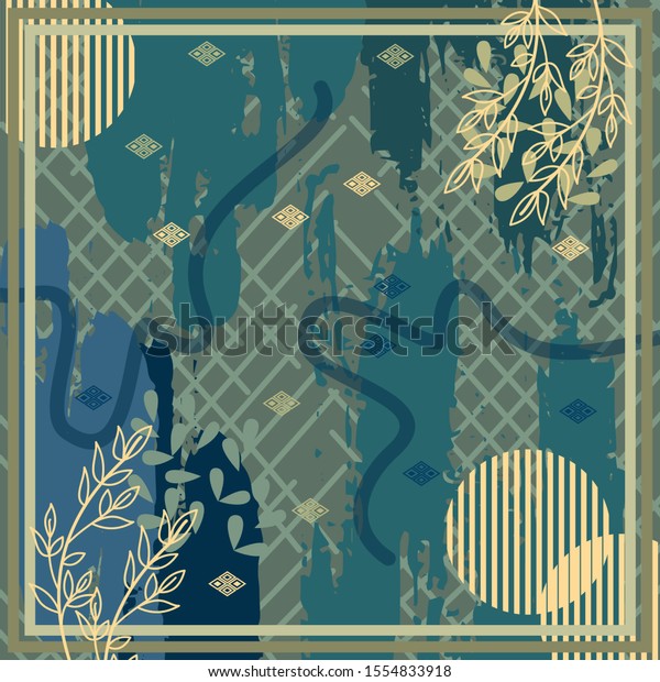 Pattern Hijab Motif Design Abstract Foliage Stock Vector (Royalty Free ...