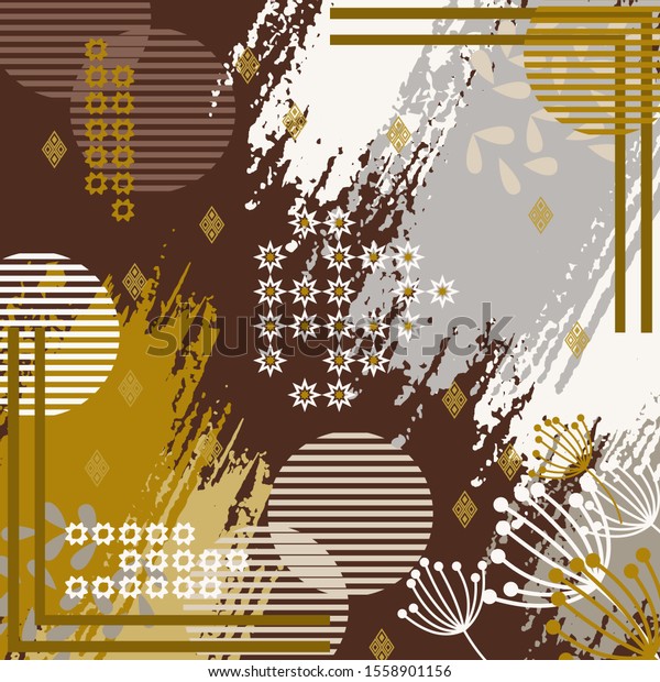 Pattern Hijab Motif Design Abstract Foliage Stock Vector (Royalty Free ...