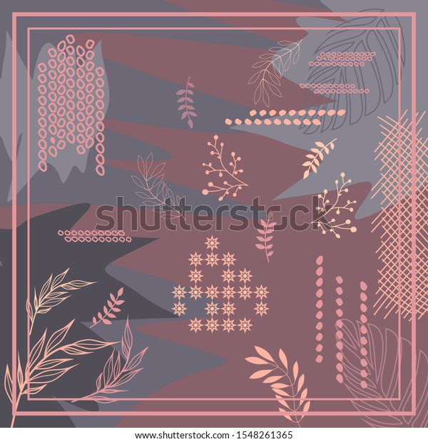 Pattern Hijab Motif Design Foliage Abstract Stock Vector (Royalty Free ...