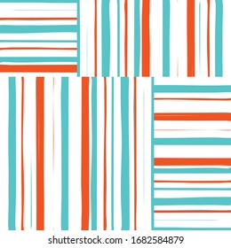 Pattern Horizontal Vertical Colored Bands Stock Vector (Royalty Free ...