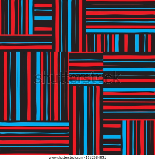 Pattern Horizontal Vertical Colored Bands Stock Vector (Royalty Free ...