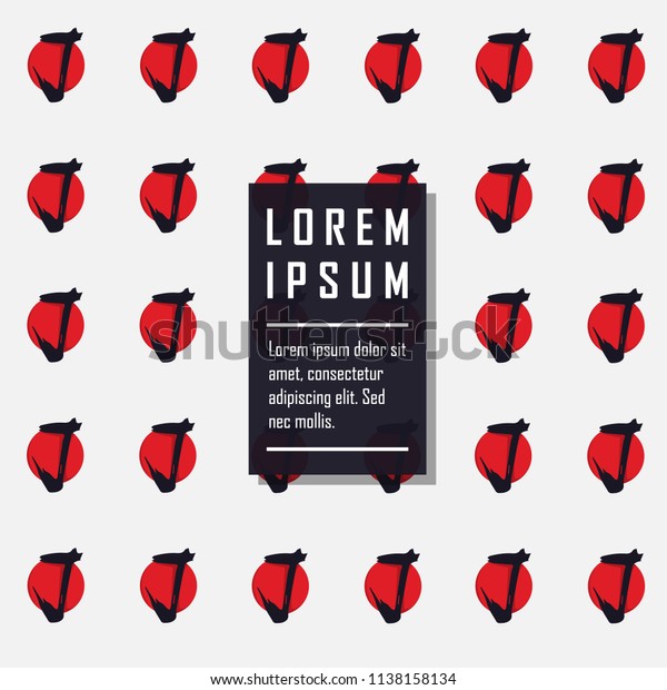 Pattern Japanese Logo Japan Vector Background Stock Vector (Royalty ...