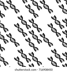 Pattern Painted Black Dna On White Stock Vector (Royalty Free ...