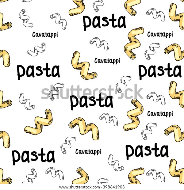 Pattern Pasta Animation Cartoon Cooking Set Stock Vector (Royalty Free ...