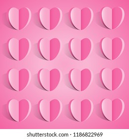 Stippling Pink Heart Shape Vector Set Stock Vector (Royalty Free ...