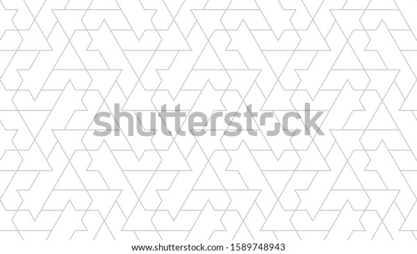 Pattern Thin Straight Lines Stars Geometric Stock Vector (Royalty Free ...