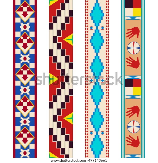 Pattern Tribe Dakota Indians Repeated Pattern Stock Vector (Royalty ...