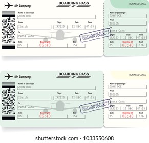 Three Variants Boarding Pass Ticket Patterns: Vector có sẵn (miễn phí ...