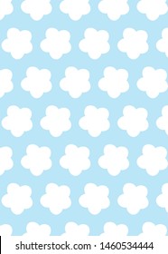 Cute Clouds Pattern Endless Vector Stock Vector (Royalty Free) 1193053978