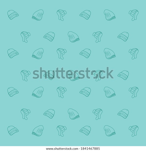 Pattern Winter Hats Line Art Vector Stock Vector (Royalty Free ...