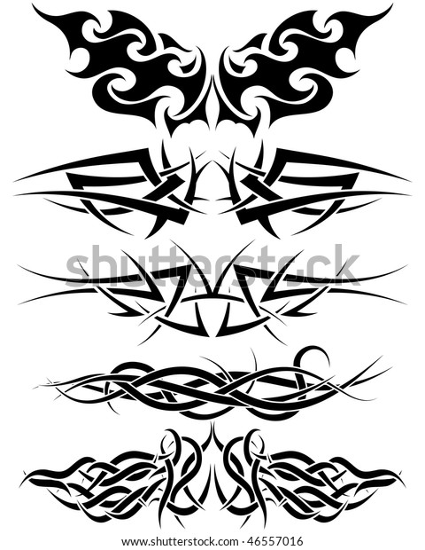 Patterns Tribal Tattoo Design Use Stock Vector (Royalty Free) 46557016 ...