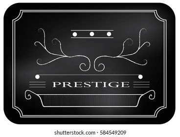 Patterns Word Prestige On Black Background Stock Vector (Royalty Free ...