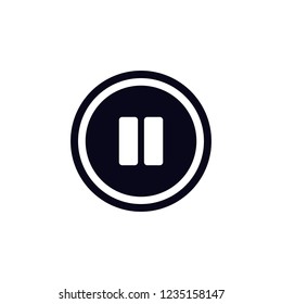 Pause Button Music Pause Icon Song Stock Vector (Royalty Free) 1680316102