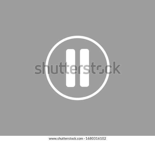 Pause Button Music Pause Icon Song Stock Vector (Royalty Free ...