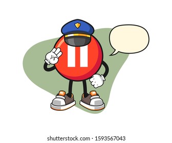 Pause Button Police Officer Speech Bubble Stock Vector (Royalty Free ...