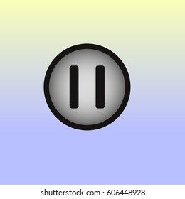 Pause Icon Black Vector Illustration Stock Vector (Royalty Free) 606448928