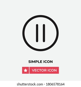 Pause Icon Vector Stop Sign Stock Vector (Royalty Free) 1806578164 ...