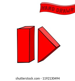 Pause Sign Red Hand Drawn Sketch Stock Vector (Royalty Free) 1192130494 ...