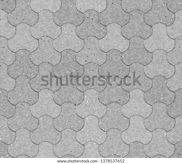 Paving Stone Seamless Brick Pavement Texture Stock Vector (Royalty Free ...