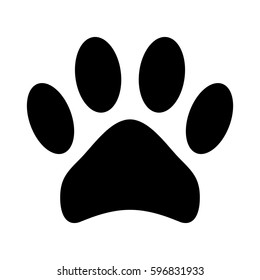 Paw Black Stock Vector (Royalty Free) 596831933 | Shutterstock
