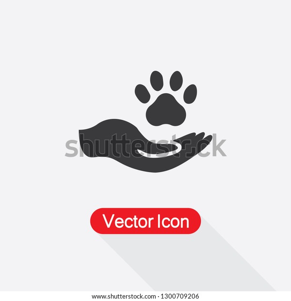 Paw Hand Icon Vector Illustration Eps10 Stock Vector (Royalty Free ...