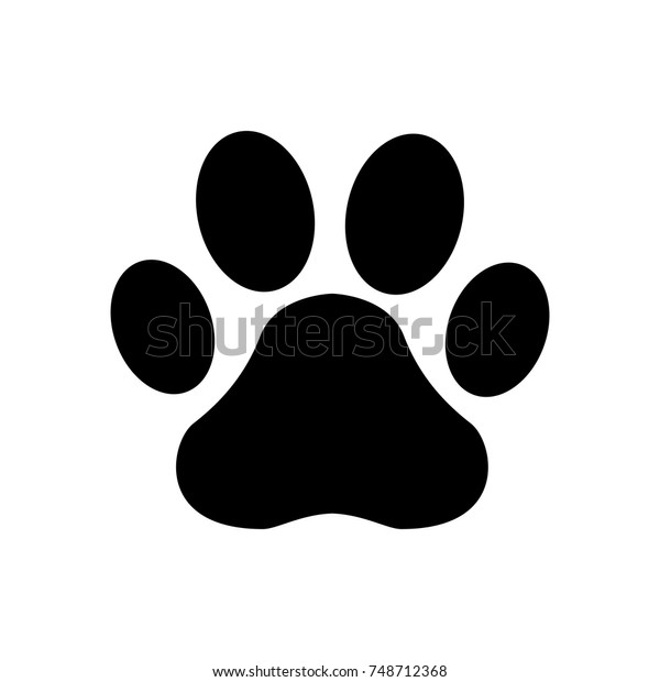 Ícone de impressão de pata. Vetor