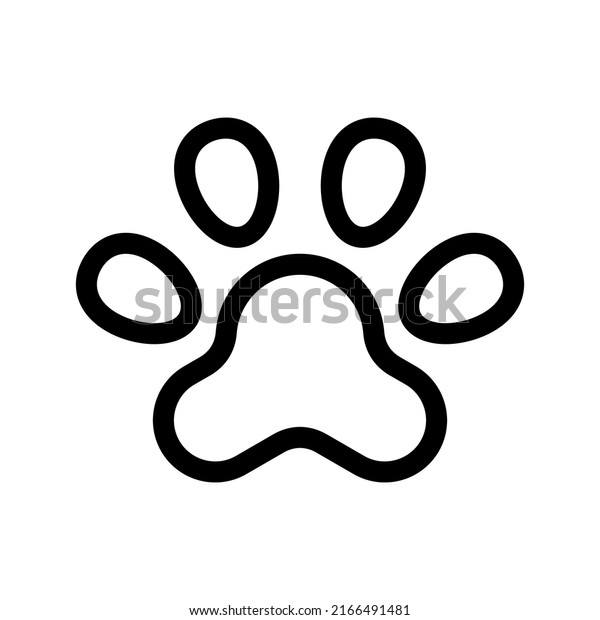 Paw Print Icon Vector Symbol Design Stock Vector (Royalty Free ...