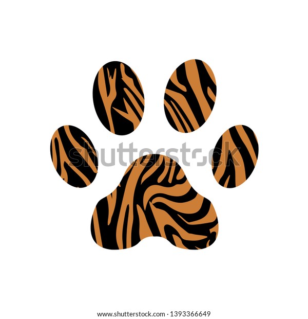 Paw Prints Logo Vector Illustration Isolated Stock Vector (Royalty Free ...