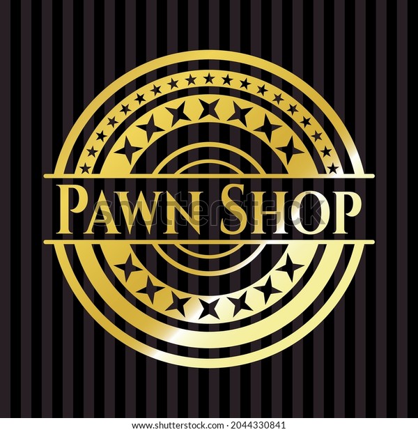 Pawn Shop Gold Emblem Vector Illustration Stock Vector (Royalty Free ...