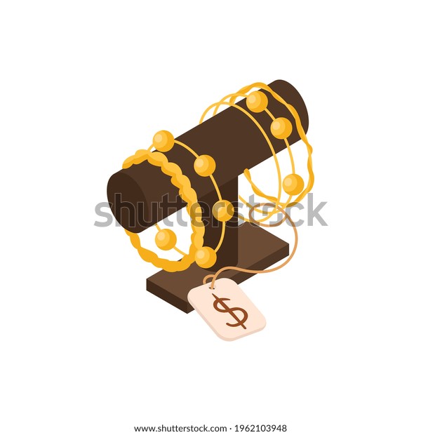 Pawn Shop Isometric Composition Isolated Image Stock Vector (Royalty ...