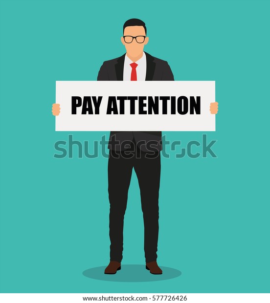 Pay Attention Attention Please Stock Vector Stock Vector (Royalty Free ...