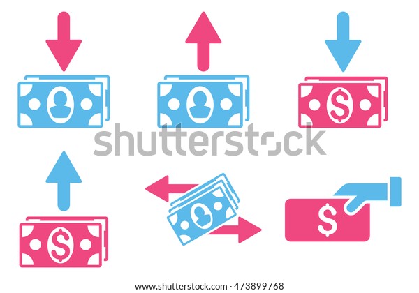 Pay Banknotes Vector Icons Pictogram Style Stock Vector (Royalty Free ...