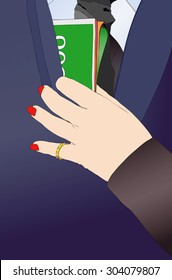 Pay Bribe Illustration Representing Payment Bribe Stock Vector (Royalty ...