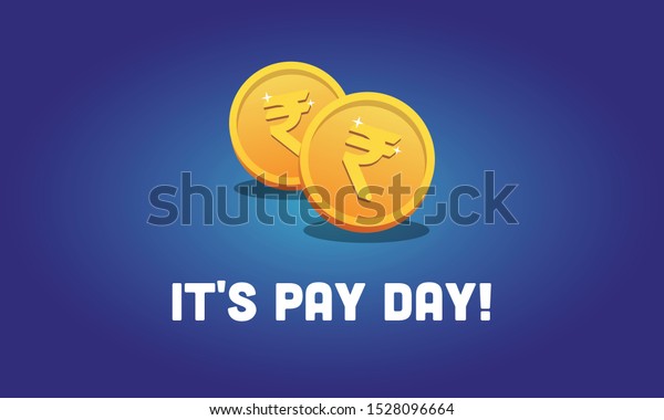 Pay Day Poster Gold Coin Stock Vector (Royalty Free) 1528096664 ...