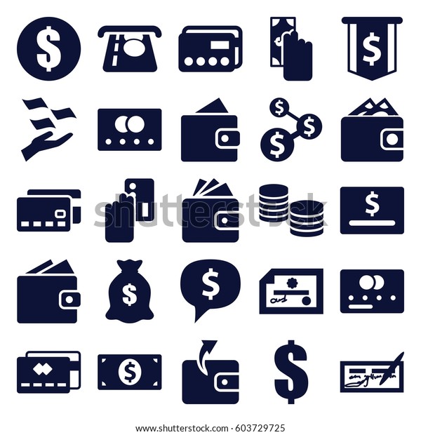 Pay Icons Set Set 25 Pay Stock Vector (Royalty Free) 603729725