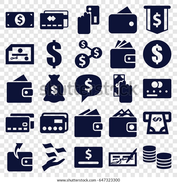 Pay Icons Set Set 25 Pay Stock Vector (Royalty Free) 647323300
