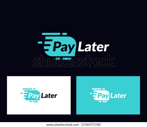 Pay Later Logo Isolated On Black Stock Vector (Royalty Free) 1536475760 ...