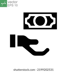 Pay Money Solid Icon Cash Payment Stock Vector (Royalty Free ...