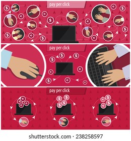 Pay Per Click Flyer Template Vector Stock Vector (Royalty Free ...