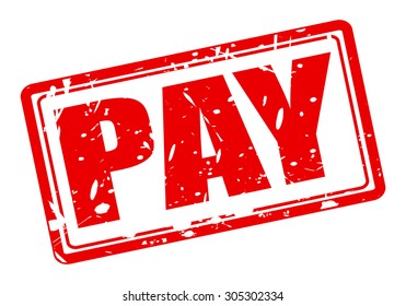 Pay Red Stamp Text On White: vector de stock (libre de regalías ...
