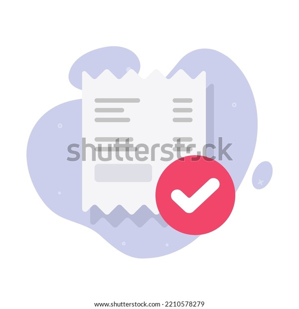 Payment Bill Completed Icon Vector Paid Stock Vector (Royalty Free ...