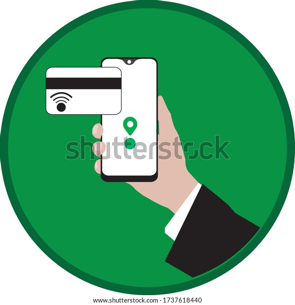 Payment By Handphone Card Number Icon Stock Vector (Royalty Free ...