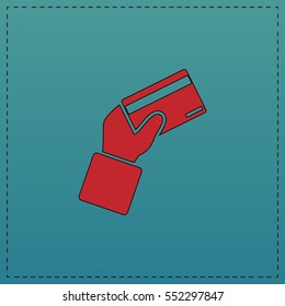 Payment Card Red Vector Icon Black Stock Vector (Royalty Free ...