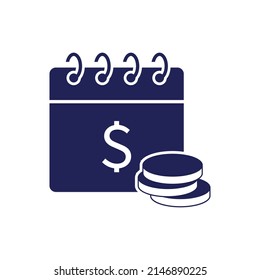 Payment Schedule Icon Design Isolated On Stock Vector (Royalty Free ...