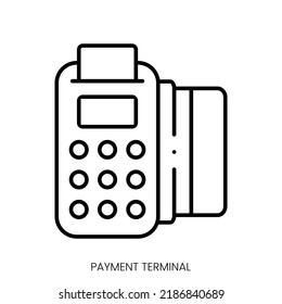 Payment Terminal Icon Linear Style Sign Stock Vector (Royalty Free ...